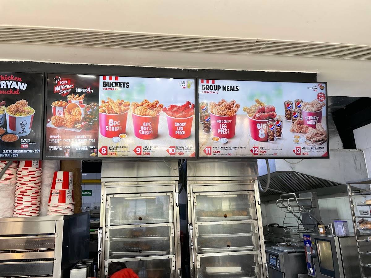 Menu at KFC, Hyderabad, Pillar No 175