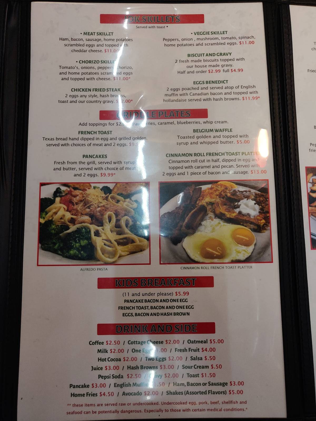 Menu at IDK Restaurant, Kennewick