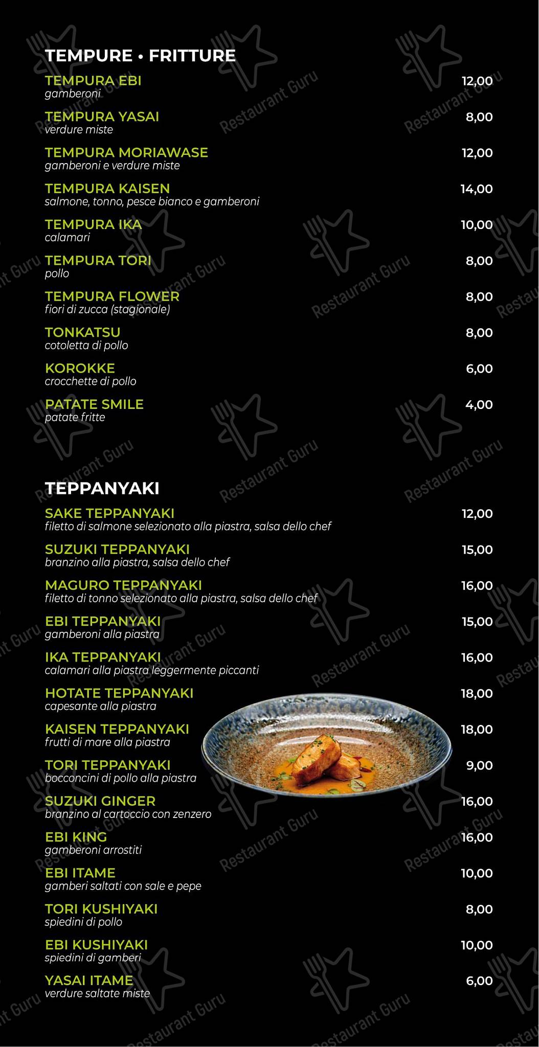 Menu da IKO ristorante, Modena