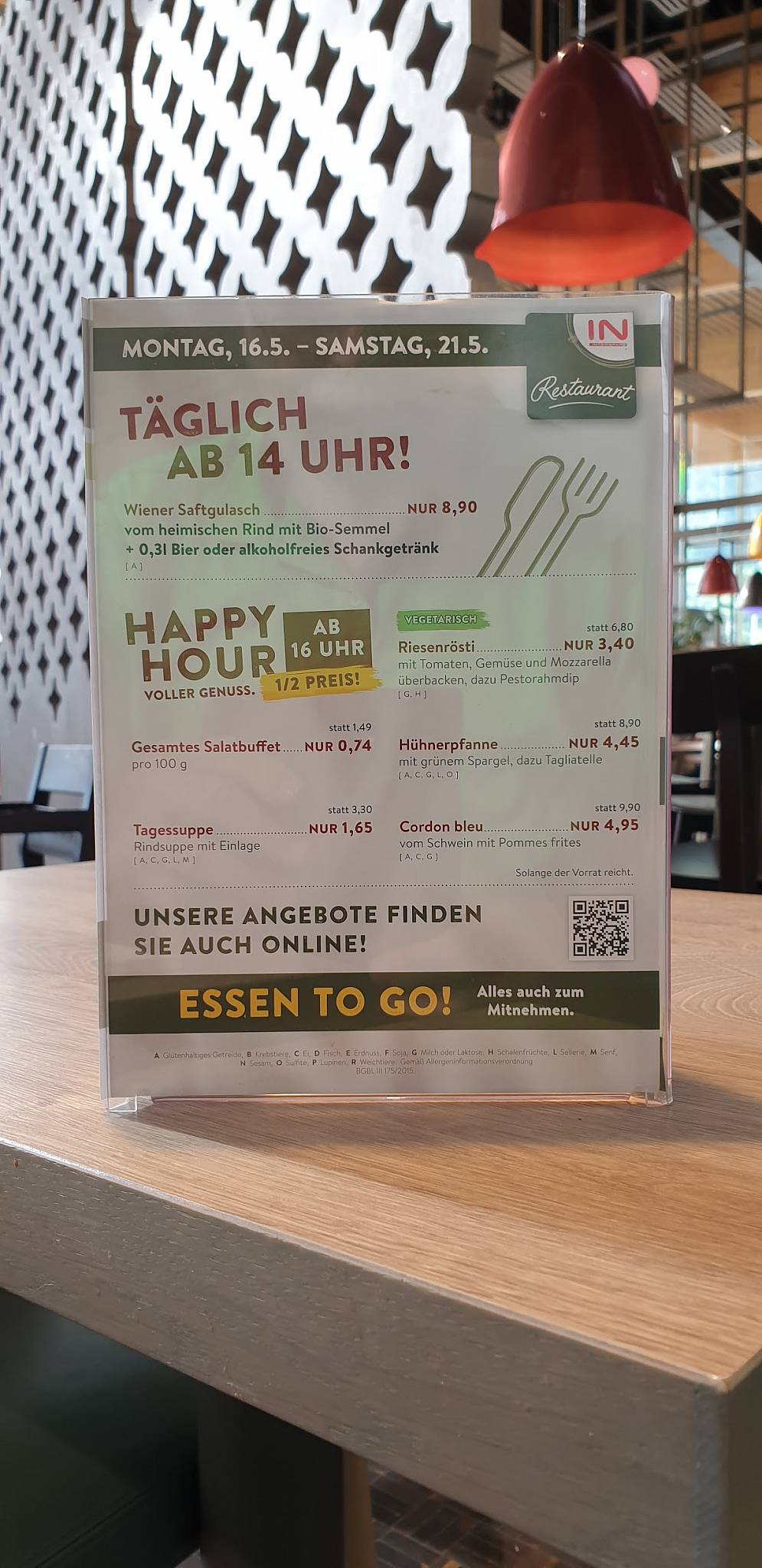 Speisekarte von INTERSPAR-Restaurant, Lienz, Nussdorf AT