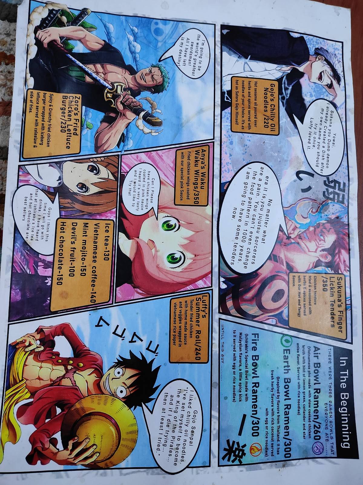 Menu at Ichiraku's Bistro (Anime Themed Cafe), Pune