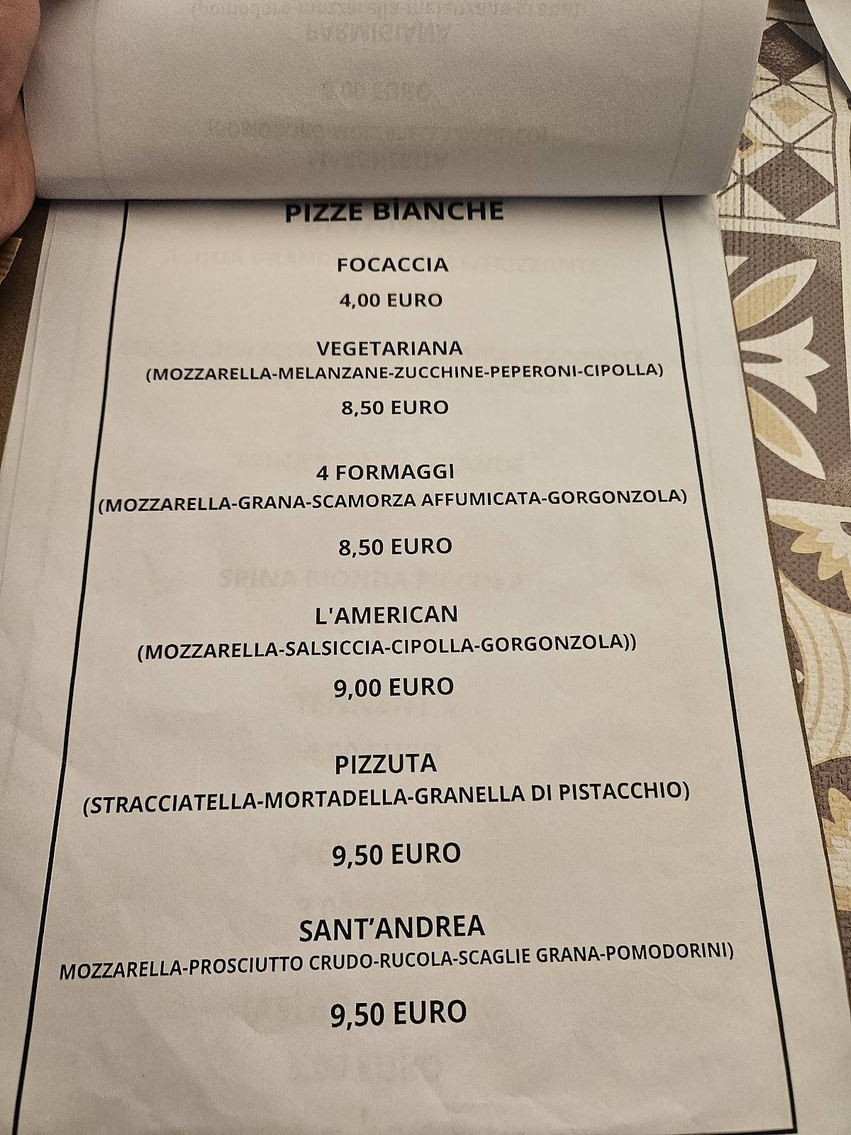 Menu da Il Calabrese ristorante, Parghelia