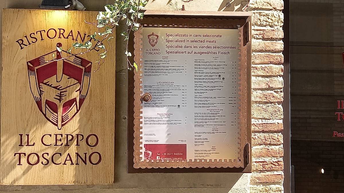 Menu da Il Ceppo Toscano ristorante, San Gimignano