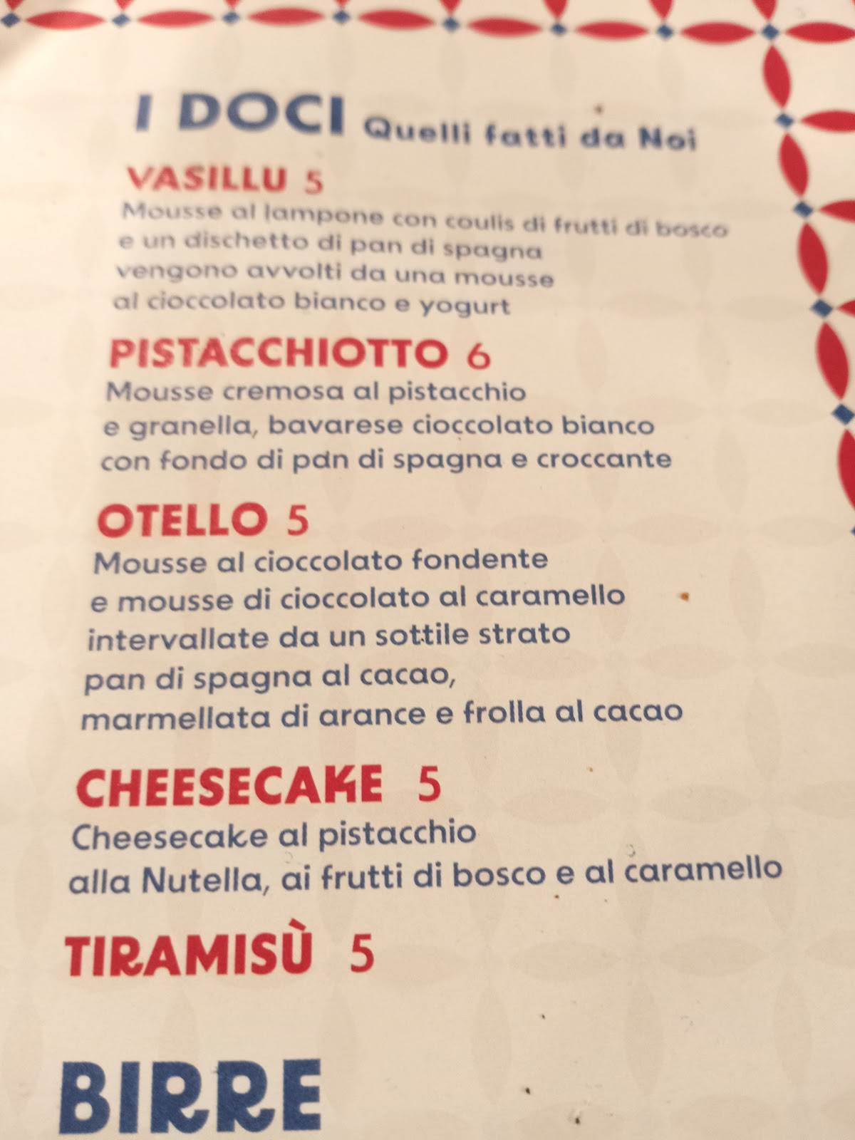 Menu da Il Gambero - Falerna ristorante, Falerna Marina