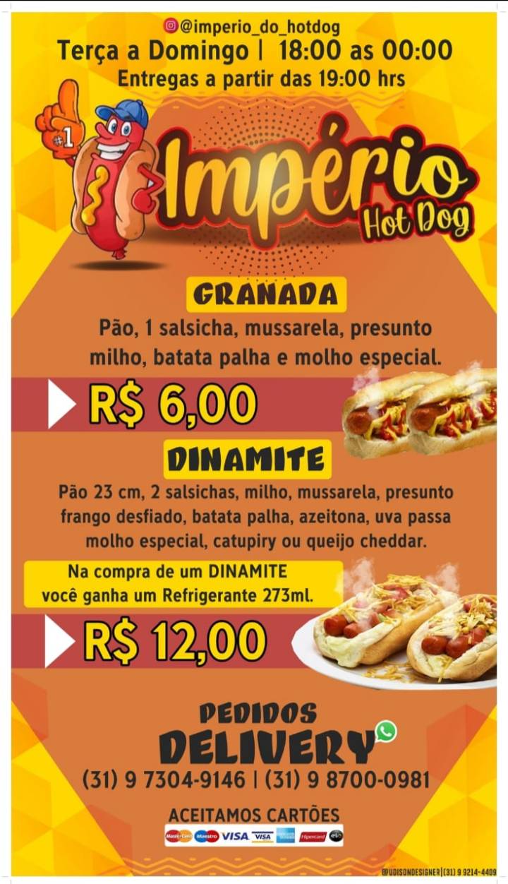 Menu em Império do hot dog pub & Bar, Belo Horizonte