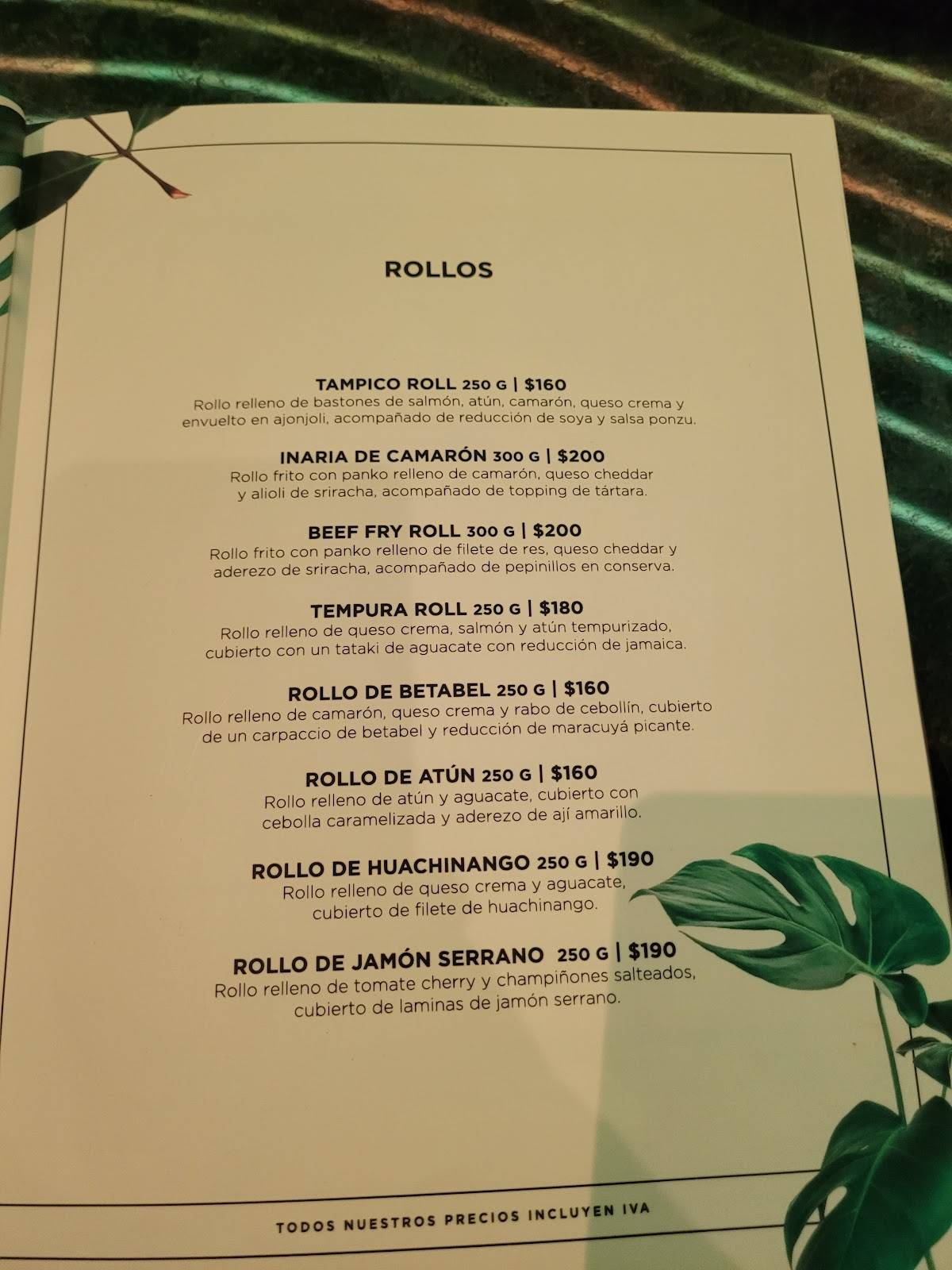 Carta del restaurante Inanna Rooftop, Xalapa Enríquez, Principal 4