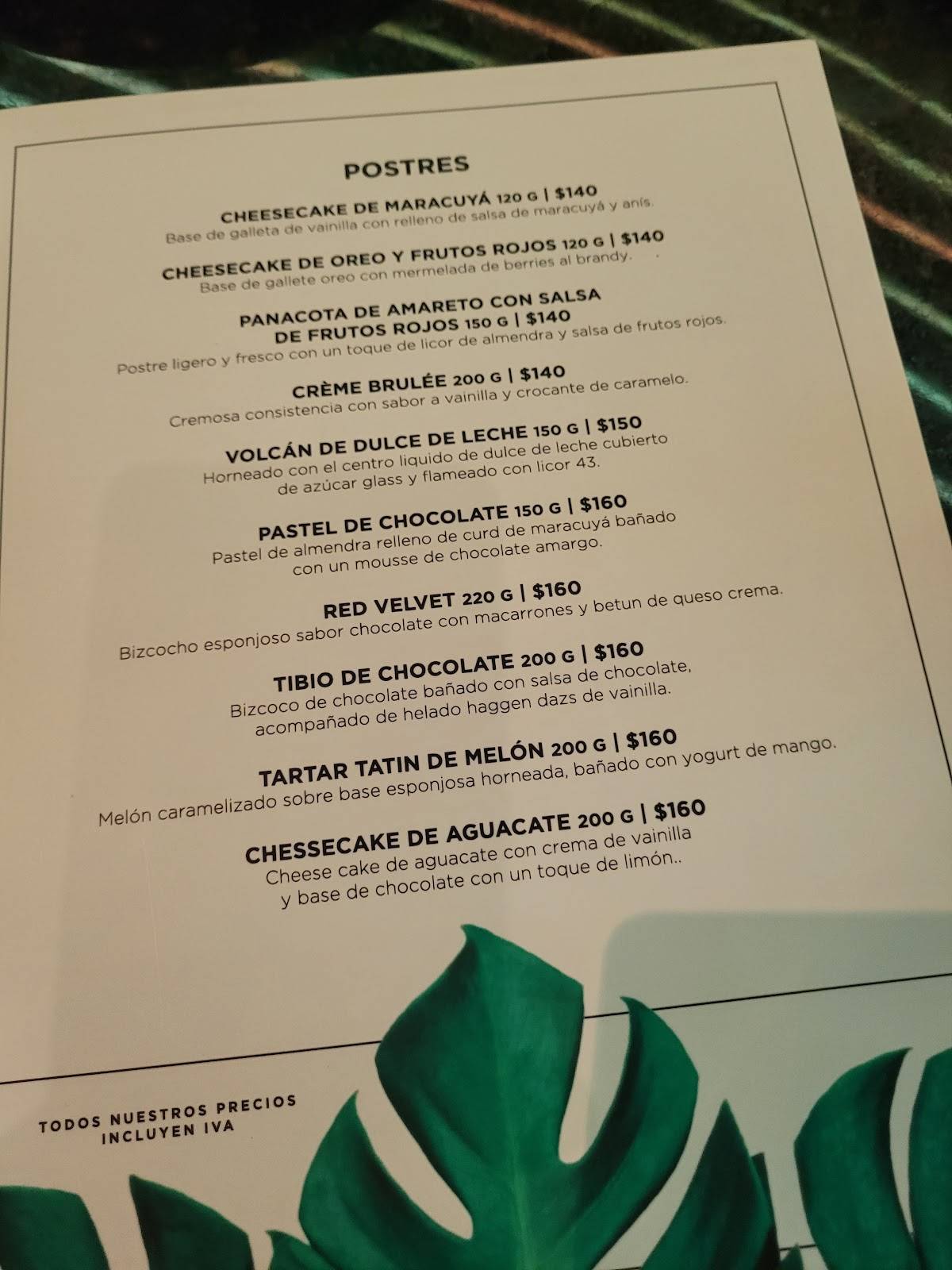 Carta del restaurante Inanna Rooftop, Xalapa Enríquez, Principal 4