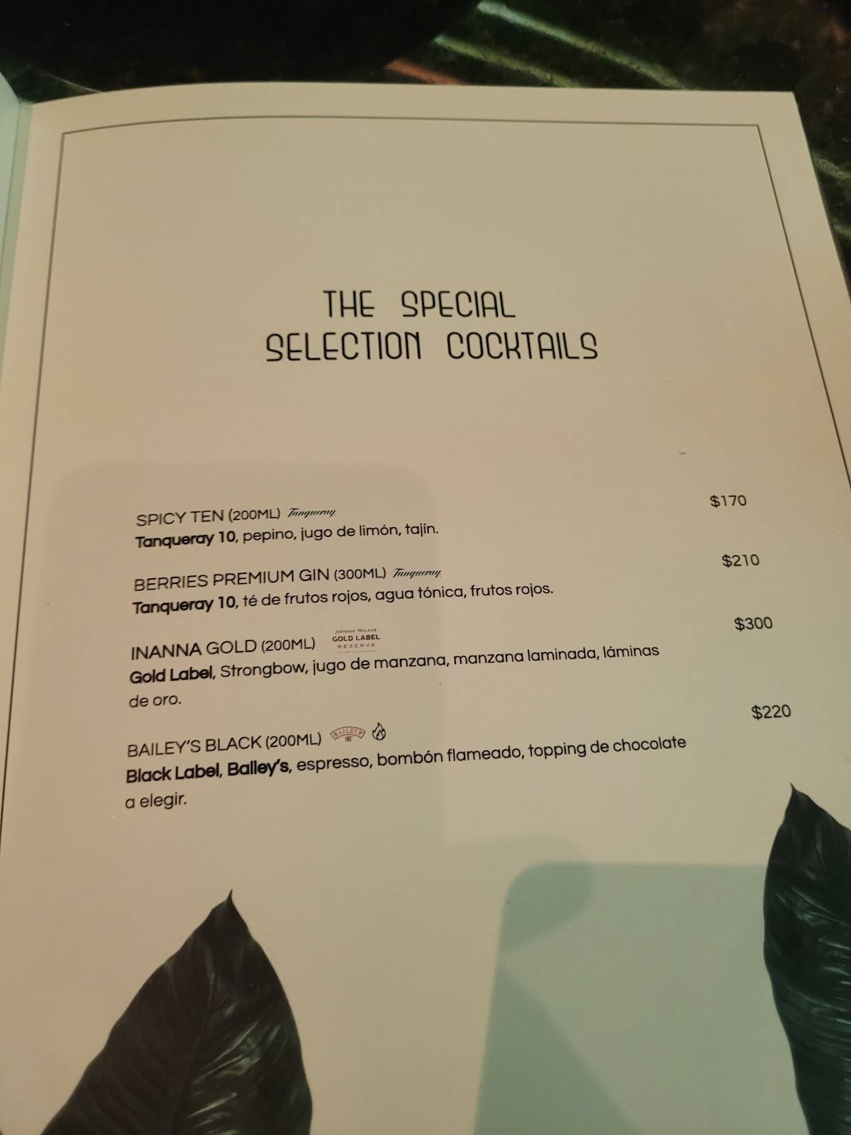 Carta del restaurante Inanna Rooftop, Xalapa Enríquez, Principal 4