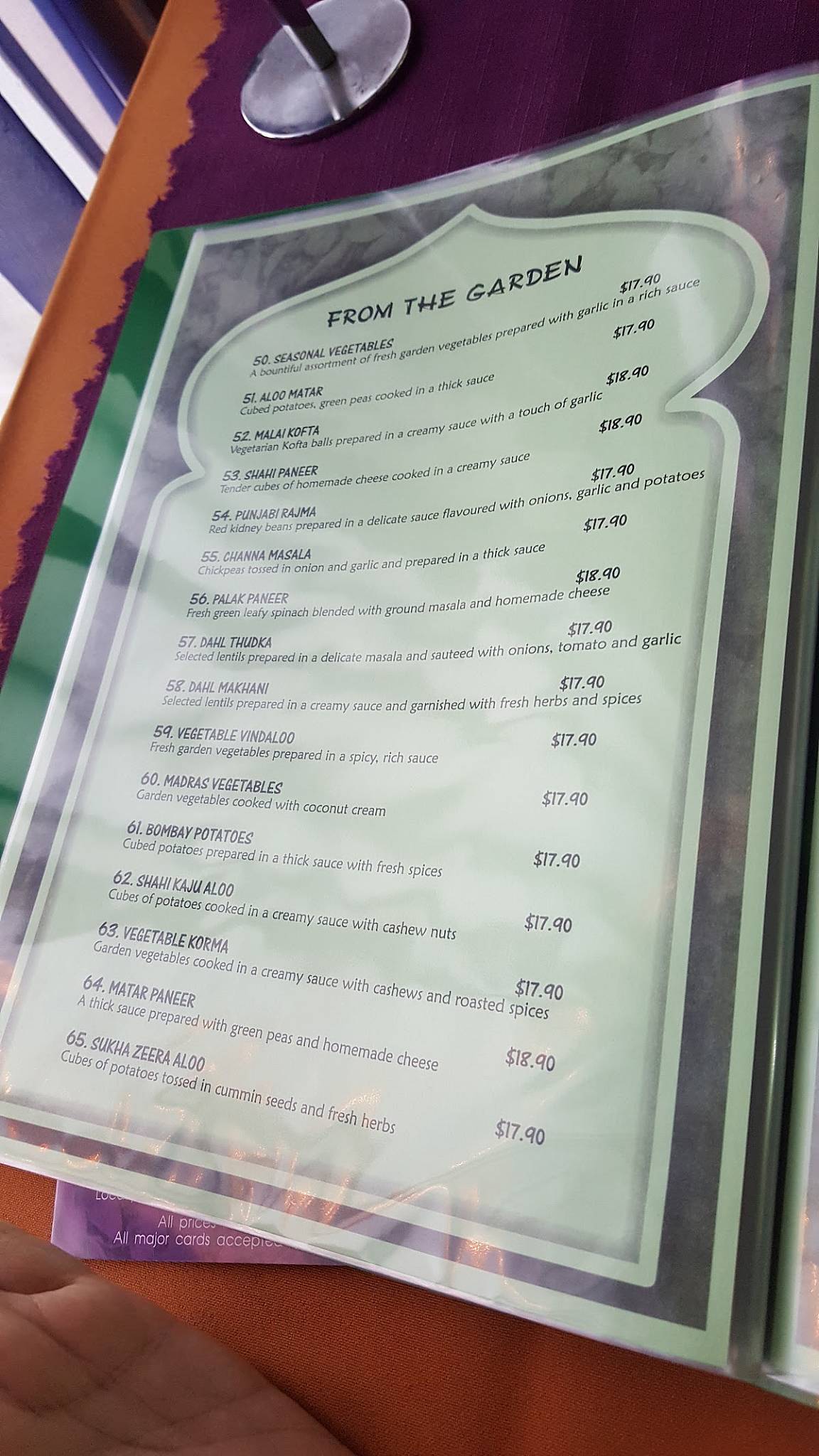 Menu at Indian Curry Bazaar & Take Away restaurant, Avoca