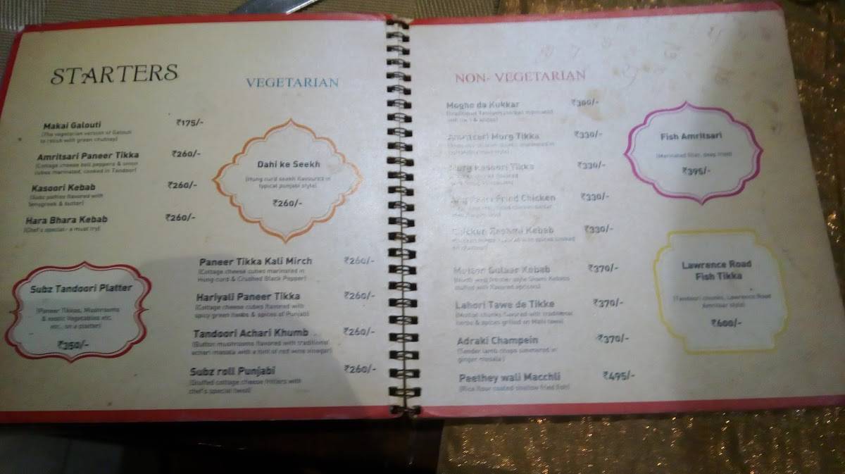 Menu at Indus Authentic Punjabi Cuisine Restaurant, Lucknow
