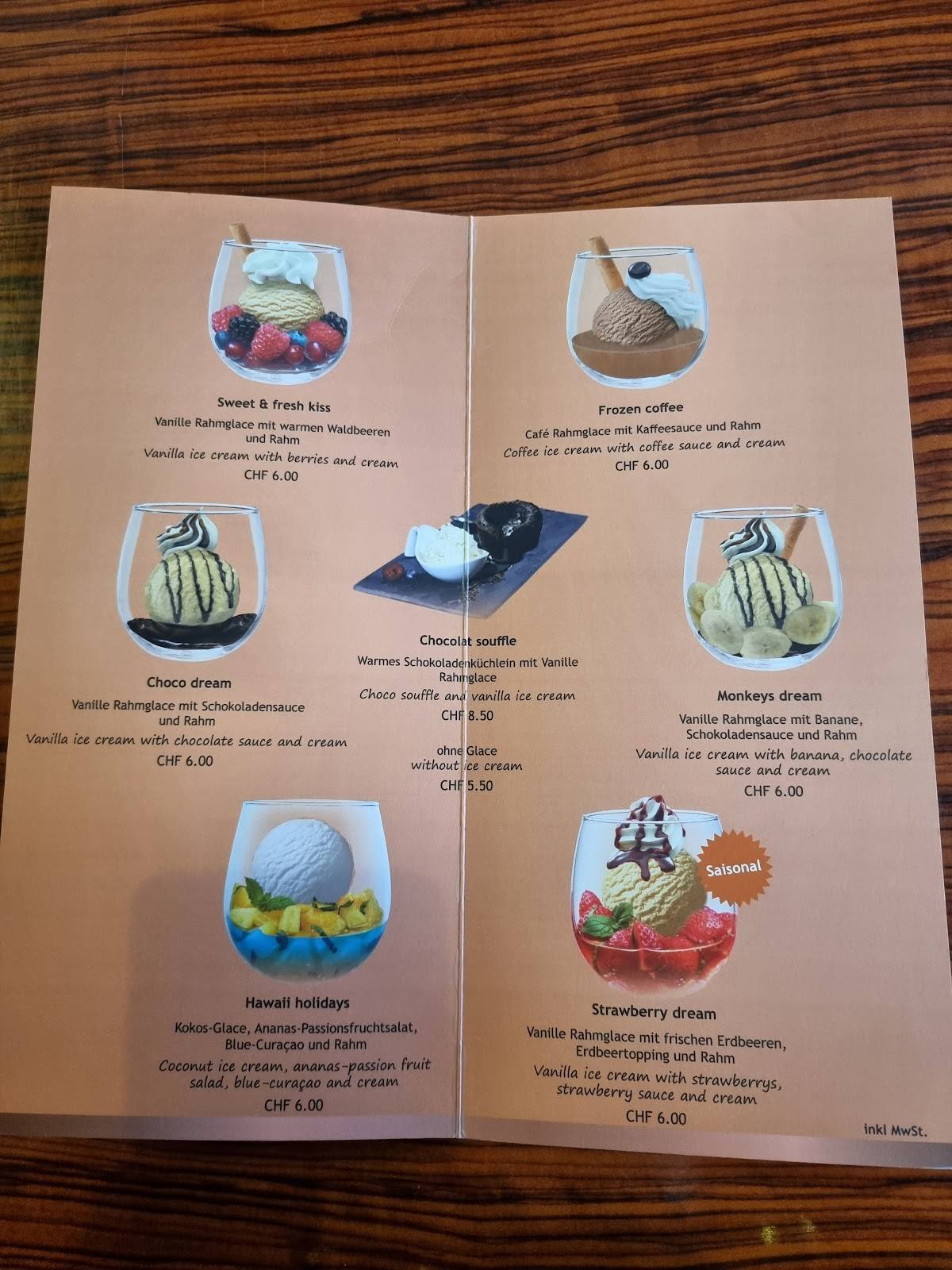 Menu da Restaurant Hooters Interlaken GmbH, Interlaken, Höheweg 57