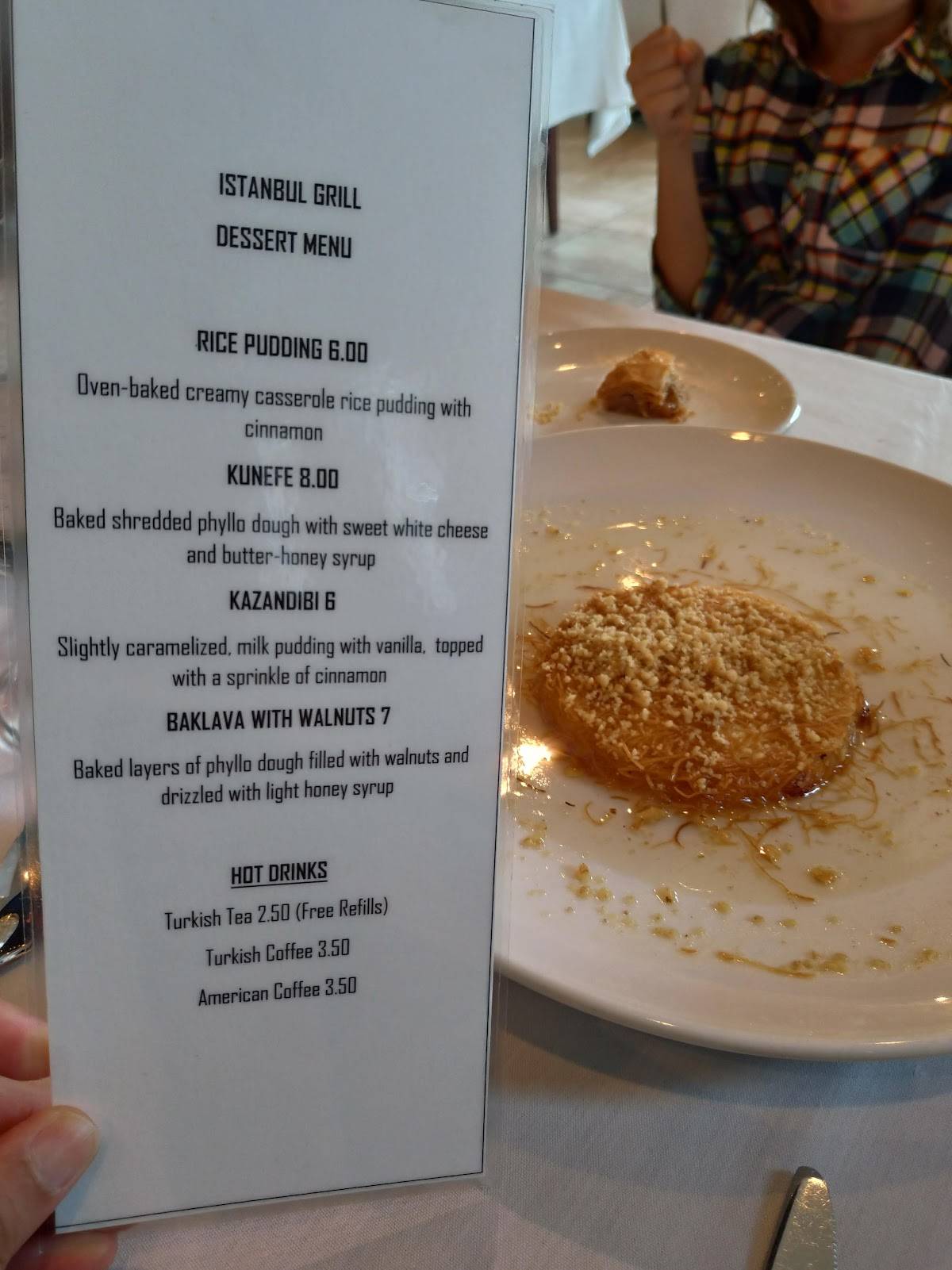 Menu at Istanbul grill & bar, Fort Worth