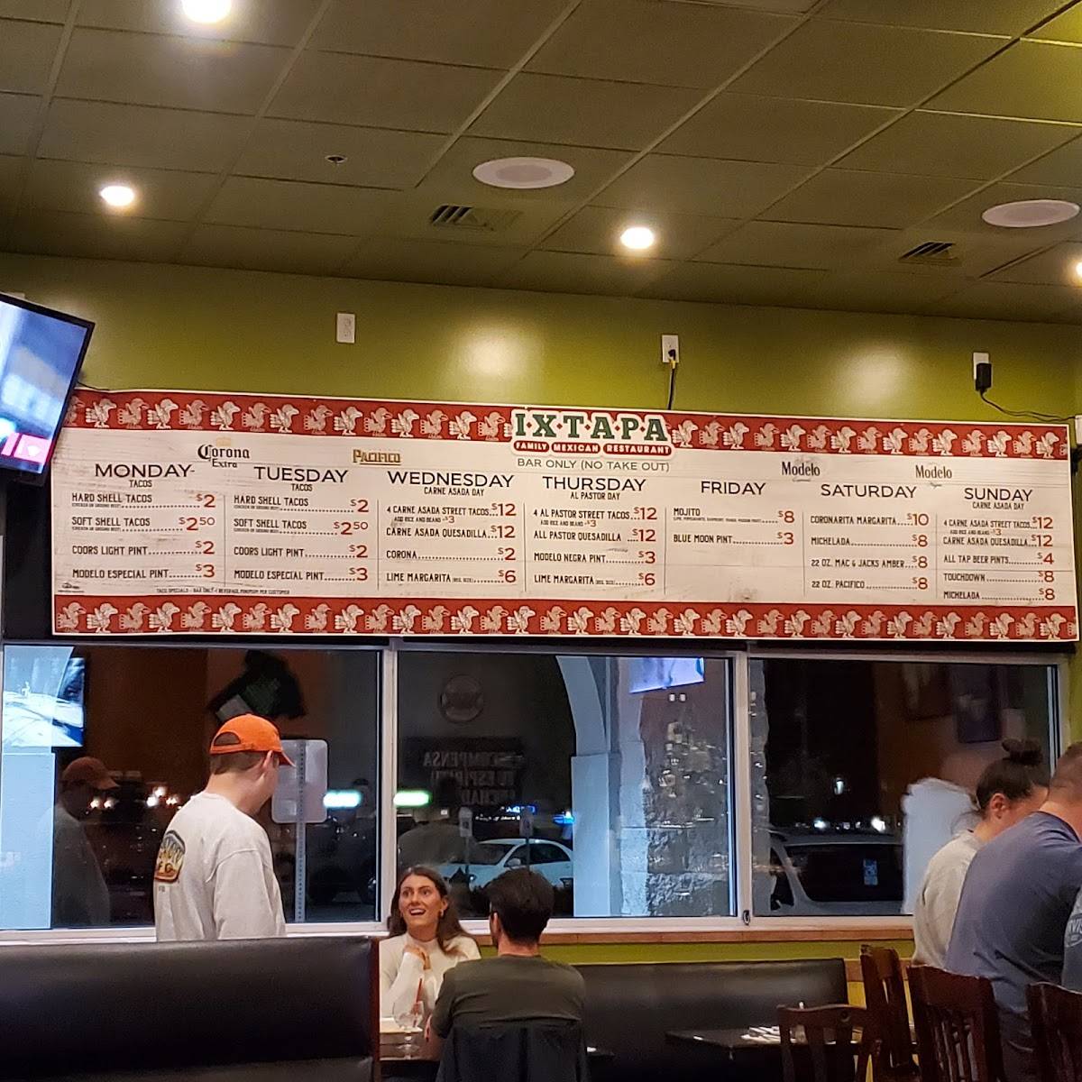 Menu at Ixtapa Mexican Restaurant, Lake Stevens, 303 91st Ave NE Ste B201