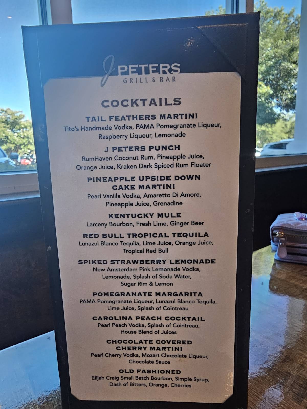 Menu at J Peters Grill & Bar - Carolina Forest, Myrtle Beach