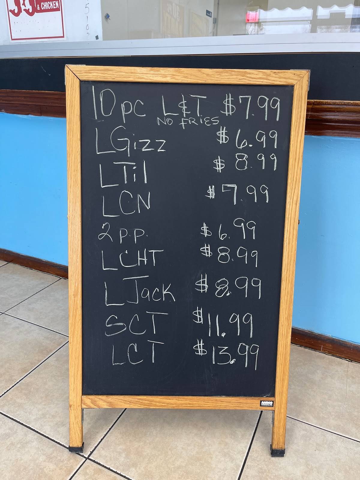Carta del restaurante JJ Seafood Mart, Calumet, 636 Sibley Blvd