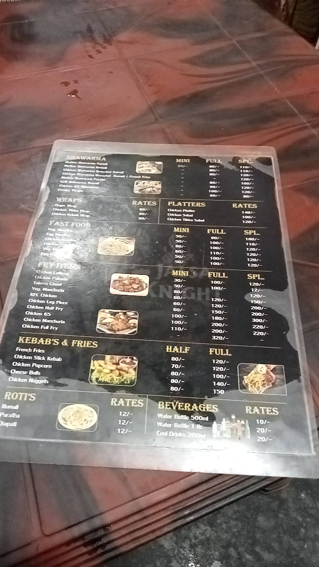 Menu at Jalsa Knight Shawarma & Grill Food Court, Hyderabad