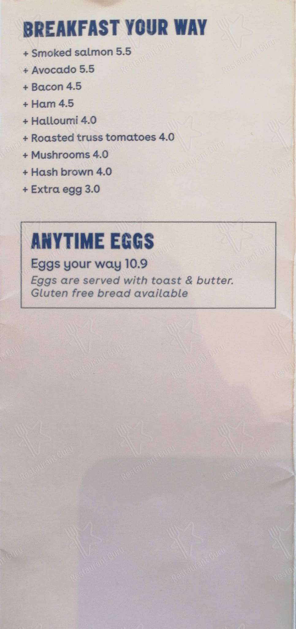 Menu at Jamaica Blue cafe, Silverdale, Shop 17