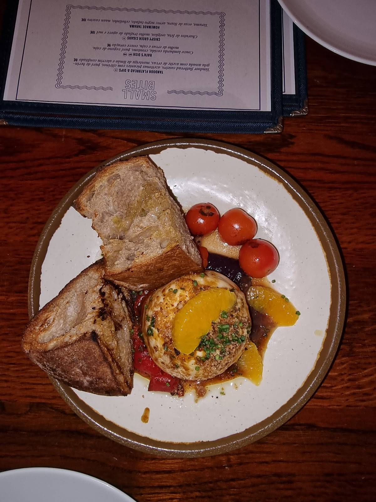 Menu at Javá Rooftop restaurant, Lisbon