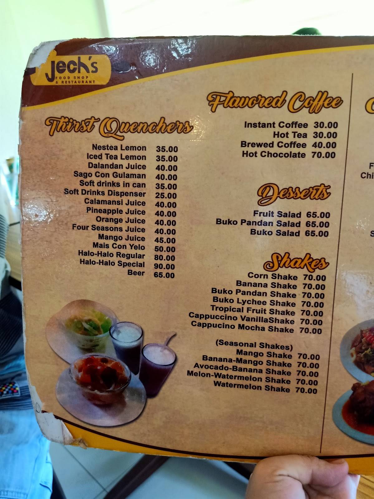 Menu at Jech's Bakery & Restaurant, Dagupan