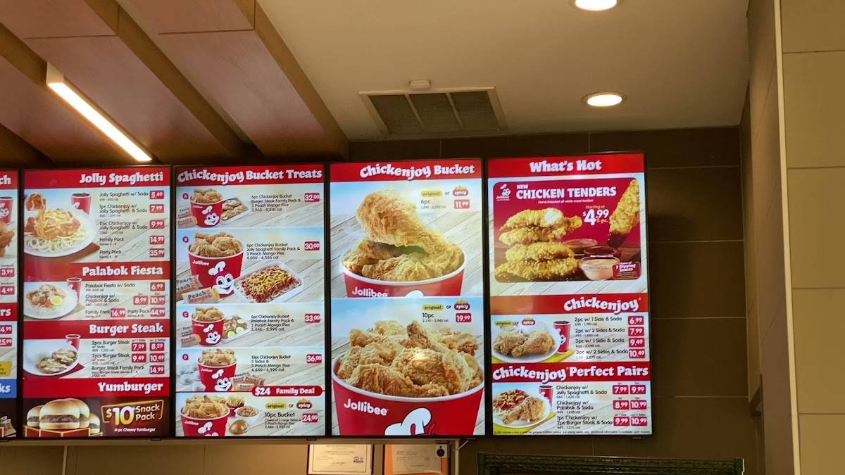 Menu at Jollibee fast food, Jacksonville, Atlantic Blvd