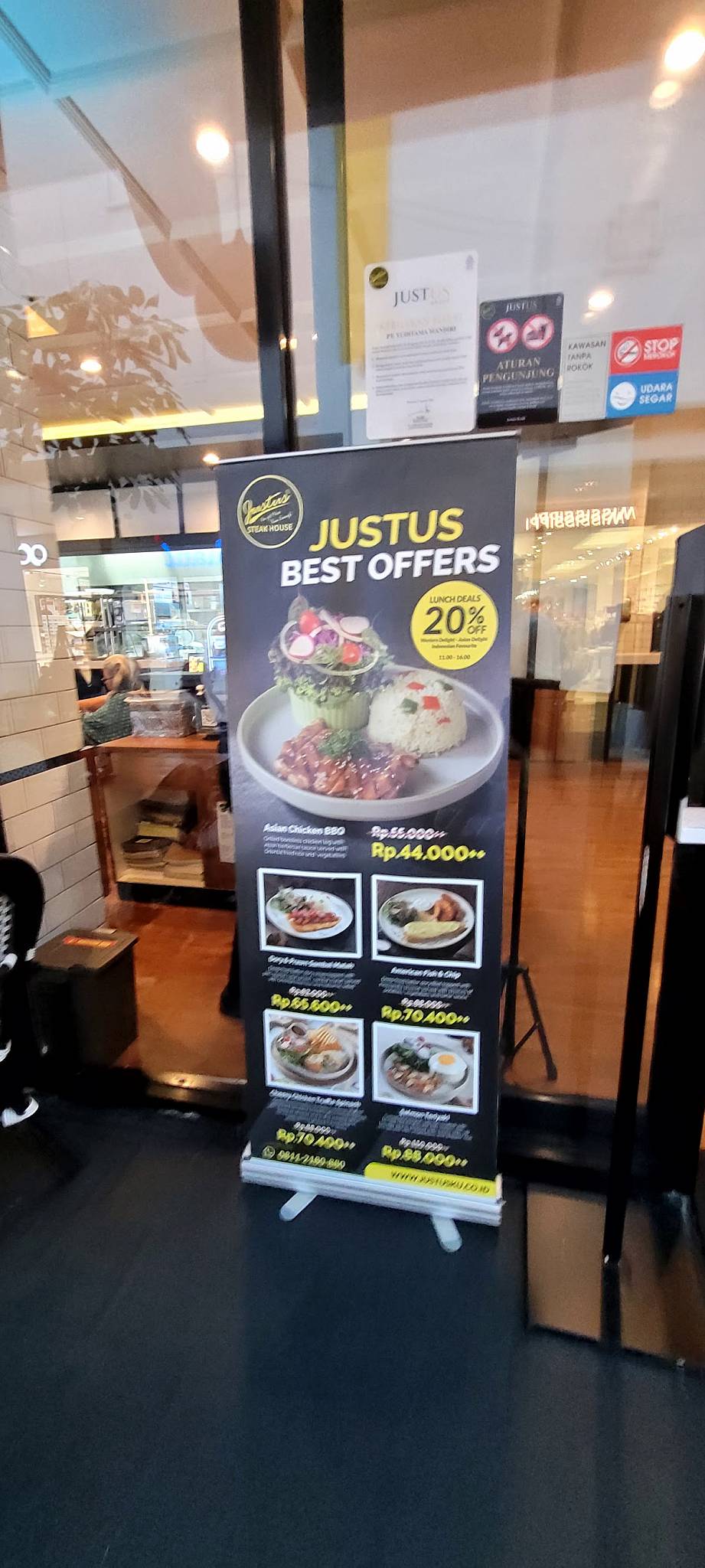 Menu at Justus Steak House • CiWalk steakhouse, Bandung, Cihampelas Walk