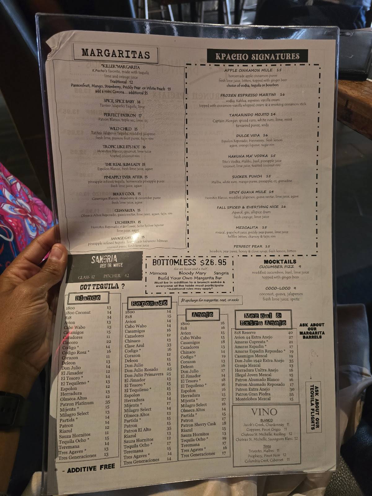 Menu at K. Pacho pub & bar, New Hyde Park