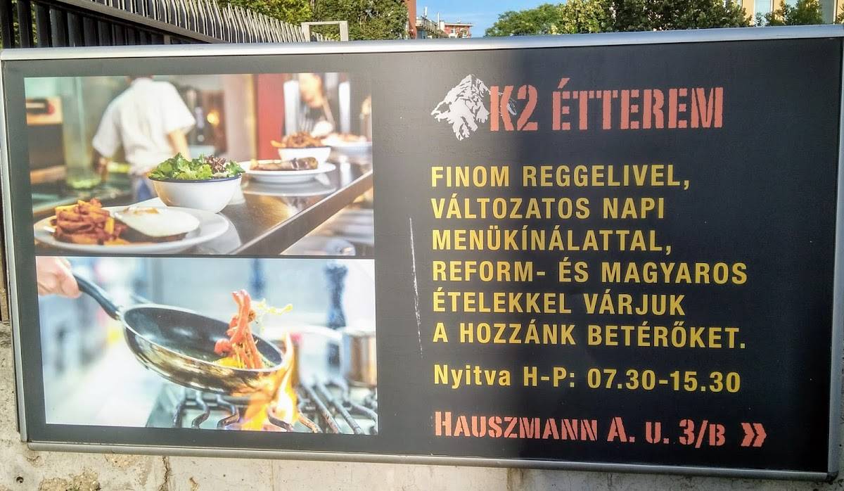 Menu at "K2" Étterem - Menza Team Kft. restaurant, Budapest