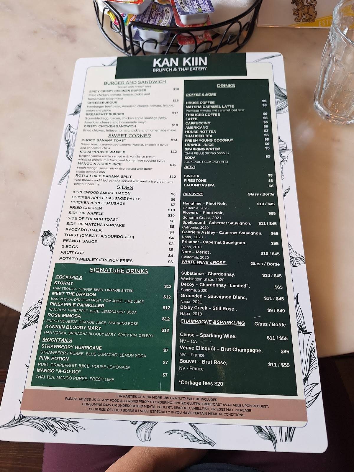 Menu at KAN KIIN BRUNCH & THAI EATERY restaurant, Daly City