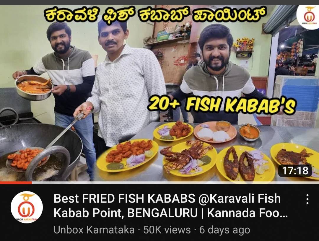Menu at KARAVALI FISH KABAB POINT, Bengaluru