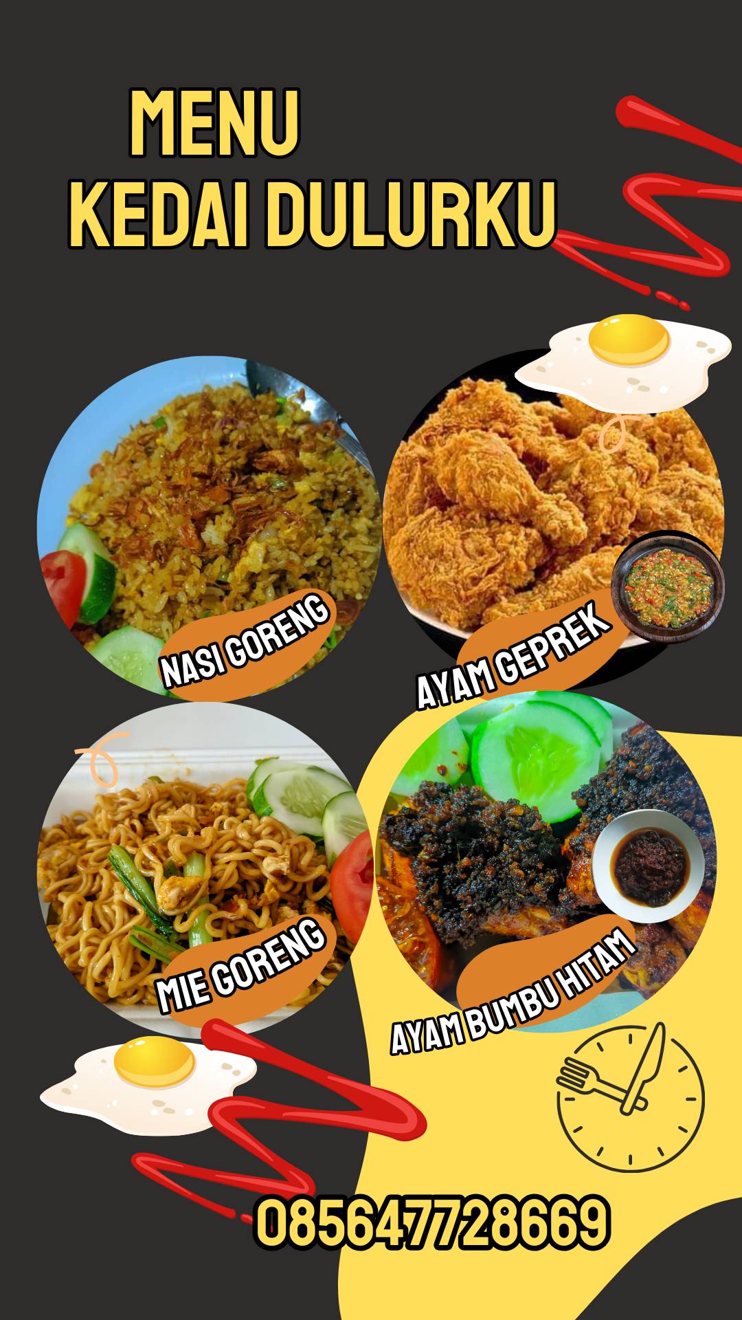 Menu at KEDAI WARUNG KOPI DULURKU, Pucung Kidul