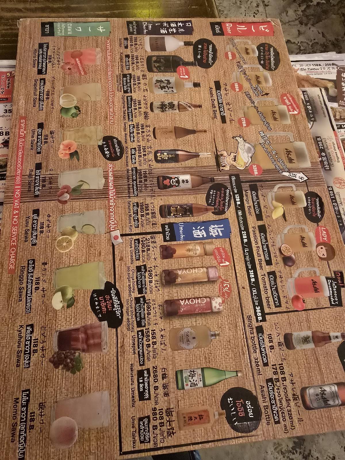Menu at KENSHIN IZAKAYA restaurant, Bangkok, เลขที่ 336 Phahonyothin Rd