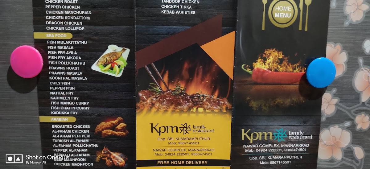 Menu at KPM Family Restaurant, Mannarkkad, NH 212