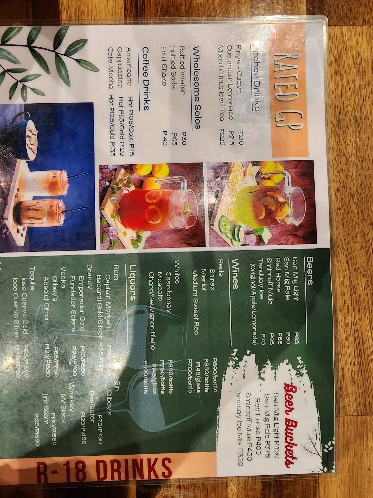 Menu at KUBU Restaurant + Bar, Cebu City
