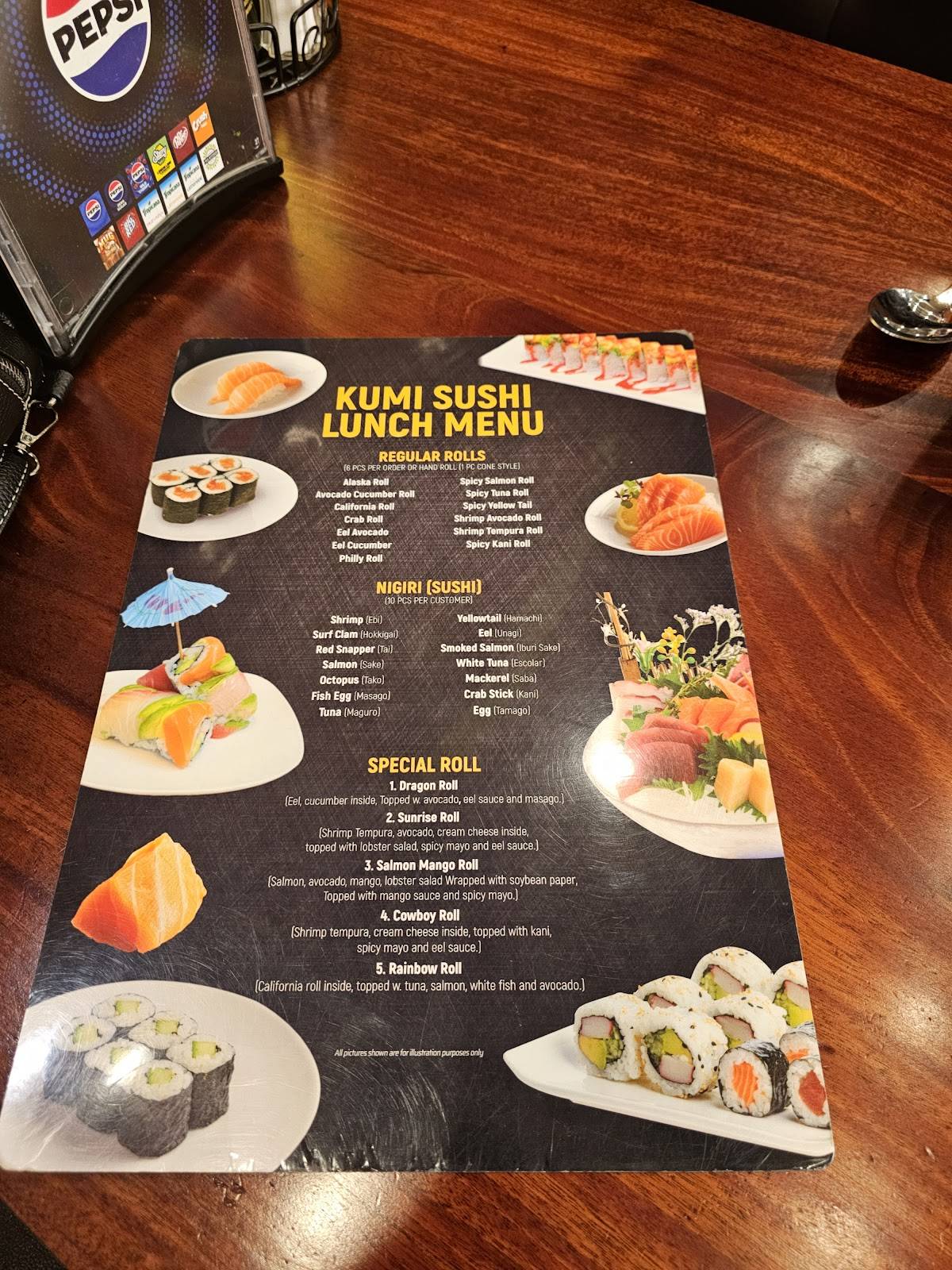 Menu at KUMI Seafood Sushi Chinese Buffet restaurant, San Antonio
