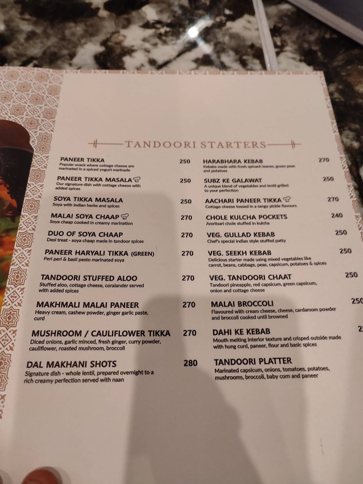 Menu at Kake Di Hatti Raipur, Raipur