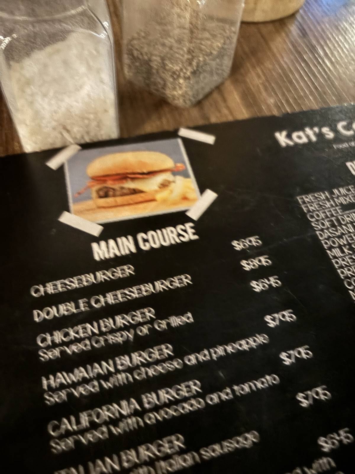Menu at Kat's Corner restaurant, Punta Cana