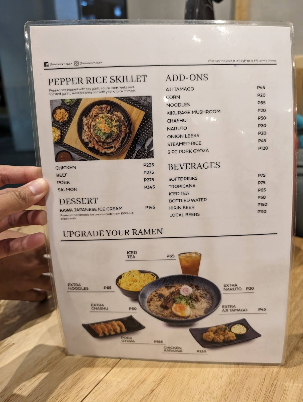 Menu at Kawa Ramen - Avida Verte BGC restaurant, Taguig