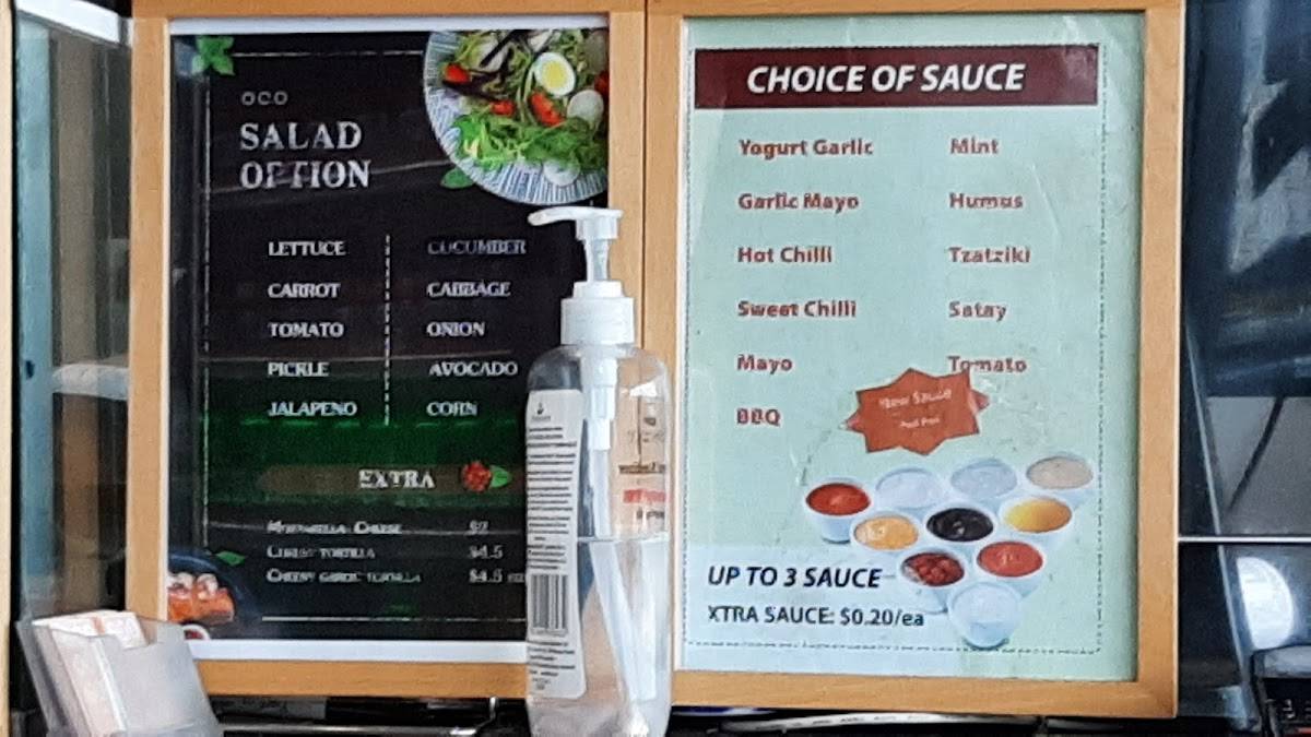 Menu at Kebab Inn restaurant, Christchurch, Bush Inn Center 3/Waimairi Rd