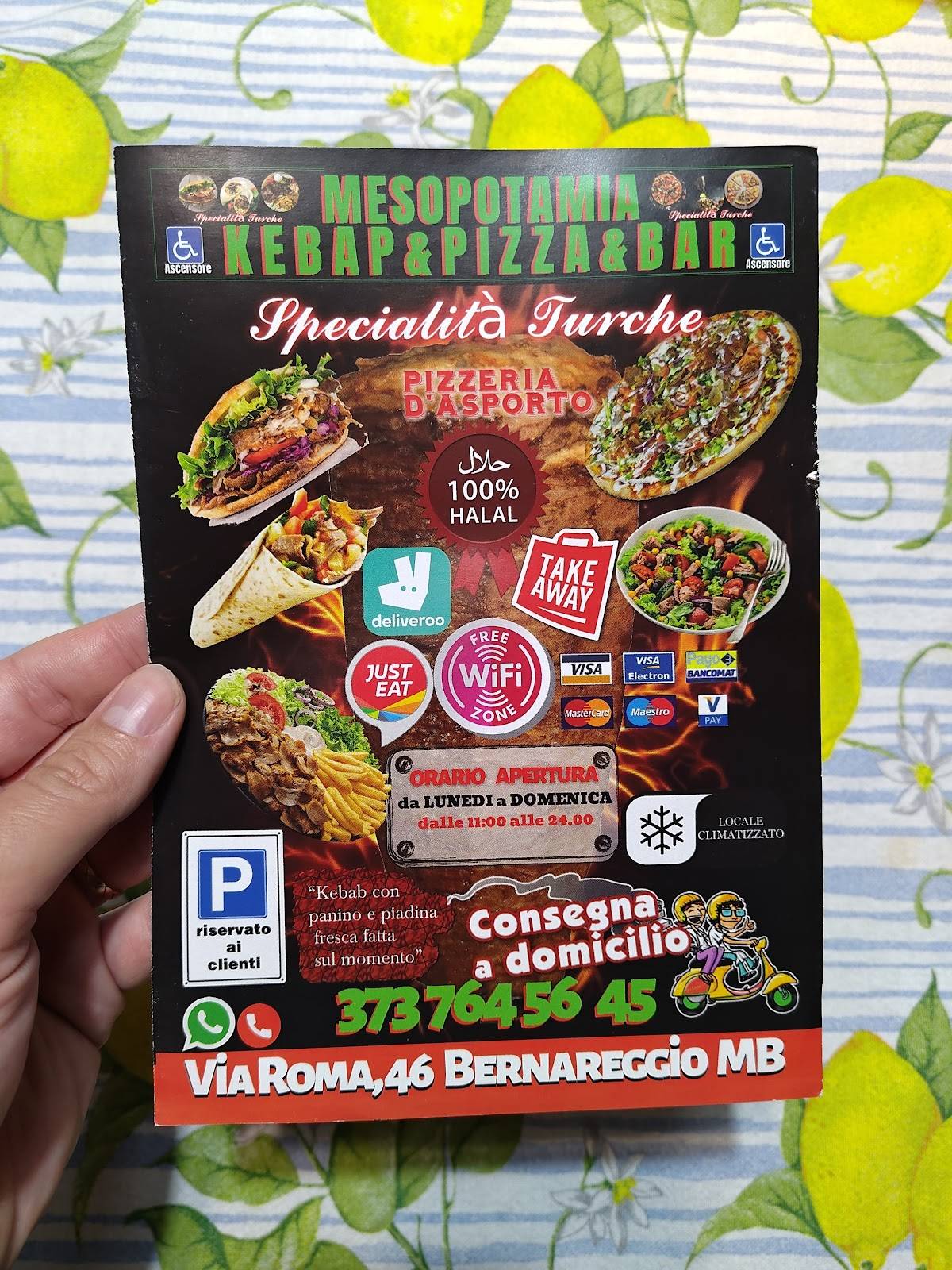 Menu da Kebap Pizza Mesopotamia ristorante, Bernareggio