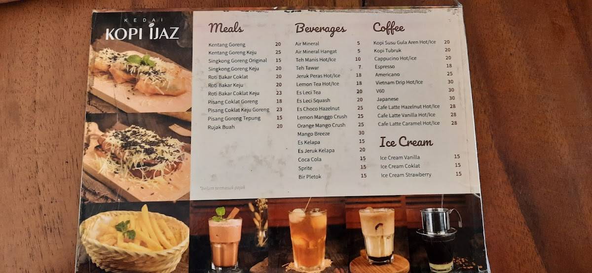 Menu at KOPITIAM IJAZ, South Jakarta