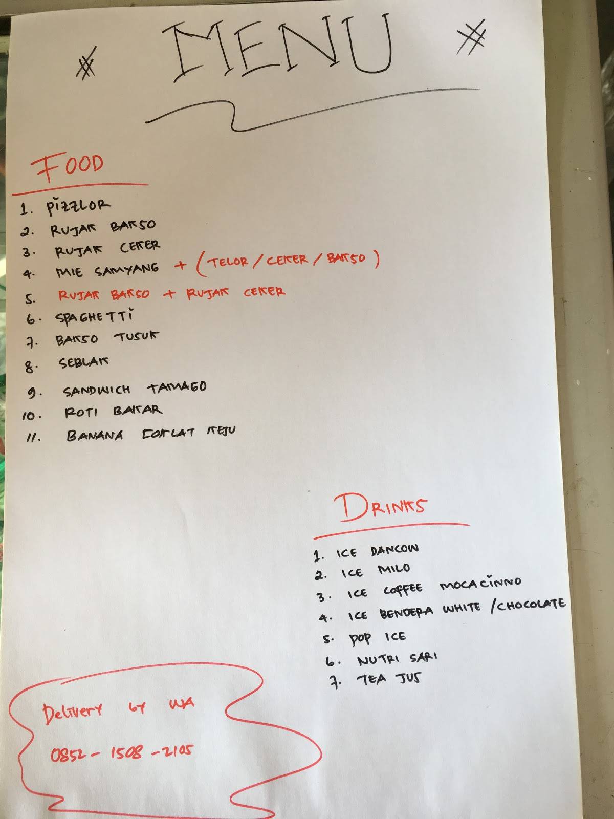 Menu at Kedai mama iis restaurant, Rancadaka