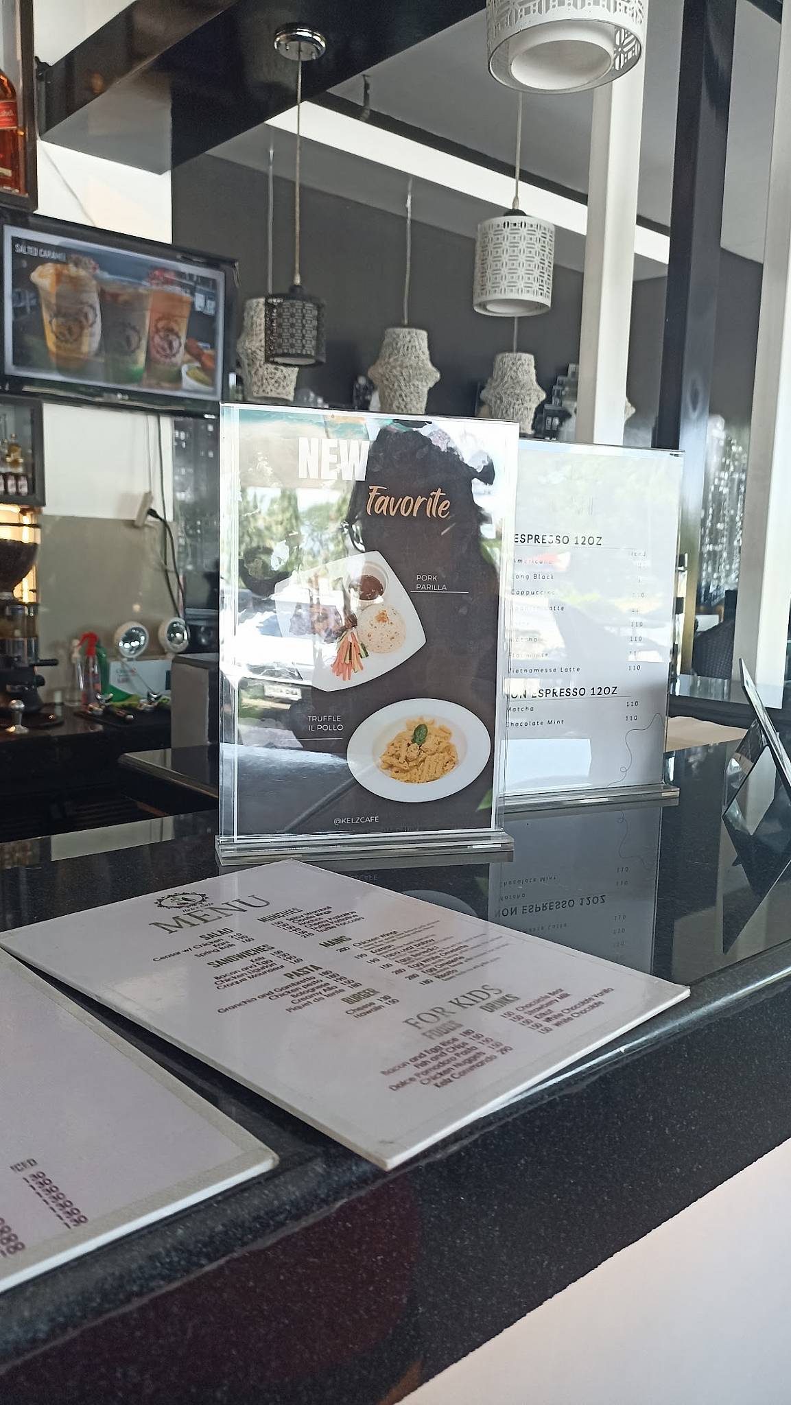 Menu at Kel'z Cafe, Science City of Muñoz, GT OIL