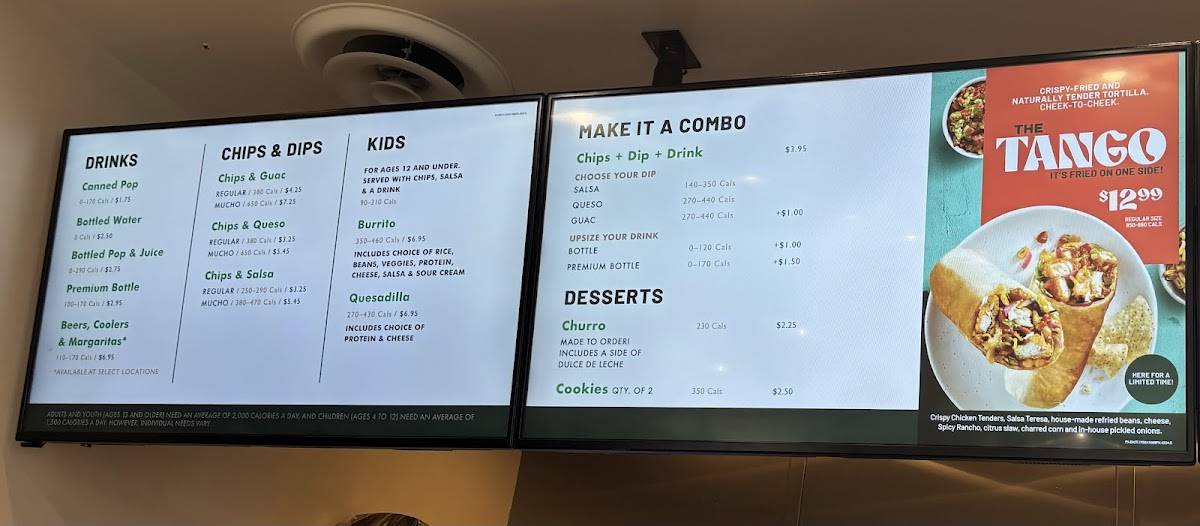 Menu at Mucho Burrito Fresh Mexican Grill restaurant, Kemptville