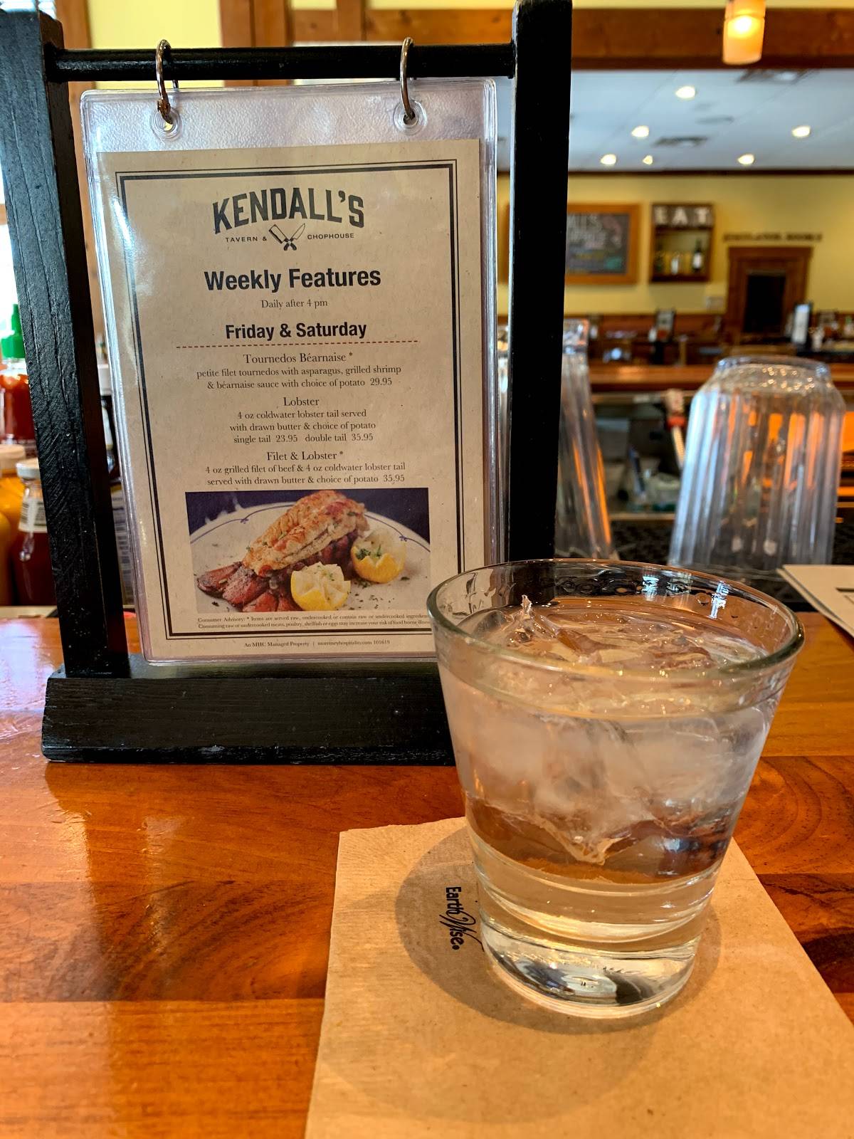 Menu at Kendall’s Tavern & Chophouse pub & bar, Coon Rapids