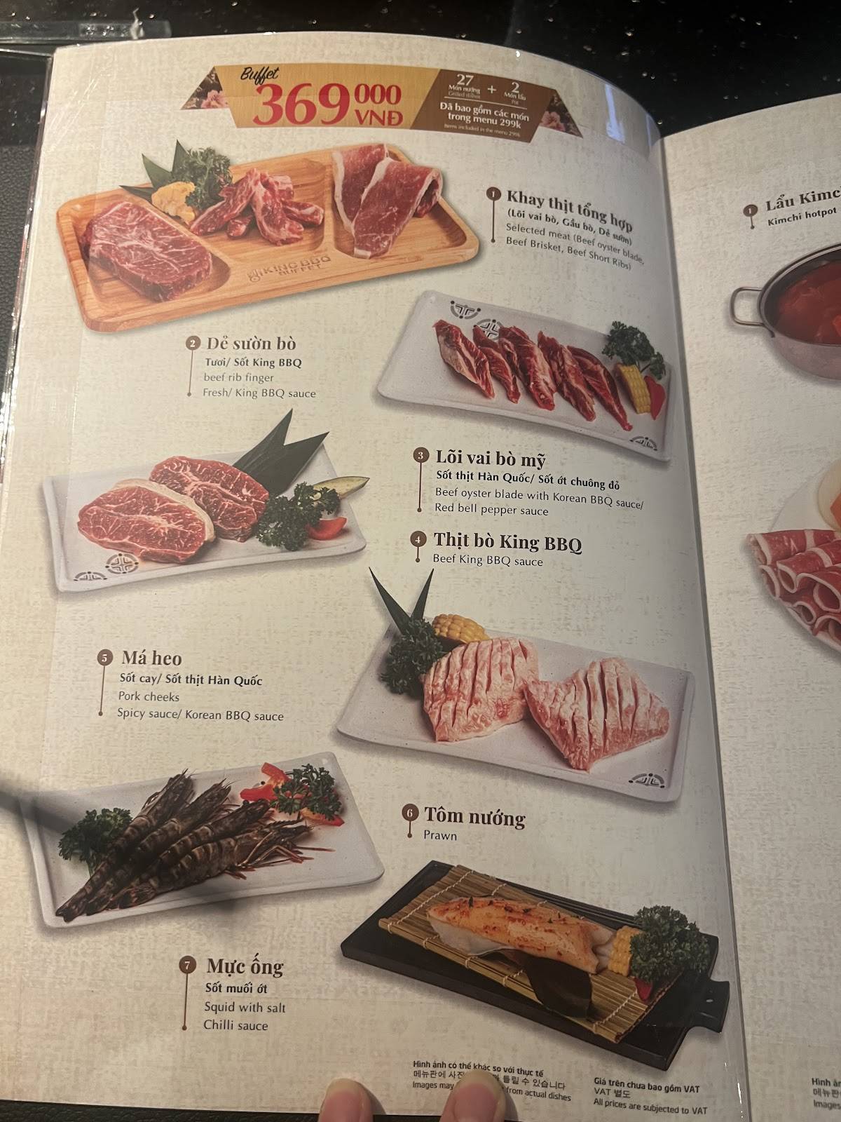 Menu at King BBQ Aeon Mall Long Bien, Hanoi, T305 TTTM Aeon Mall