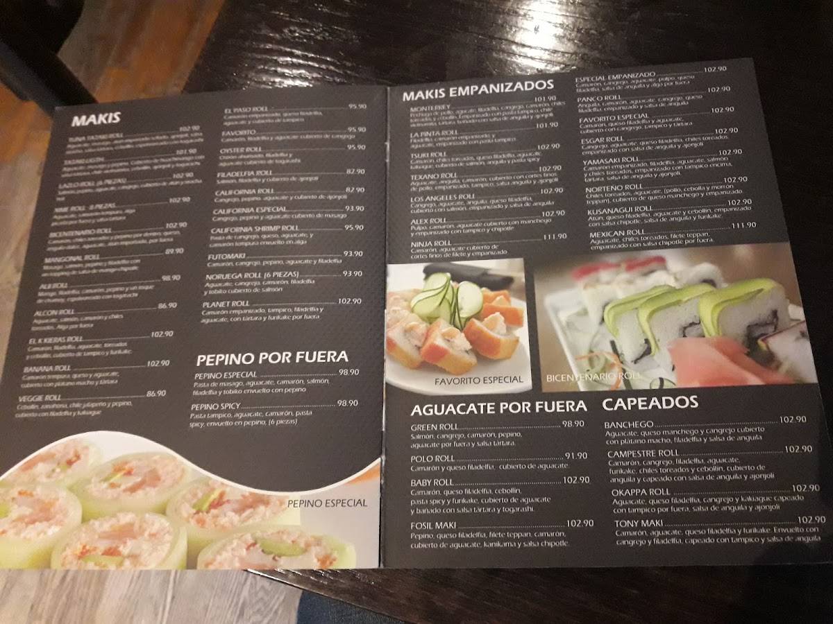 Carta del restaurante Kinsui, Ciudad Juarez, Av. Paseo Triunfo del la ...