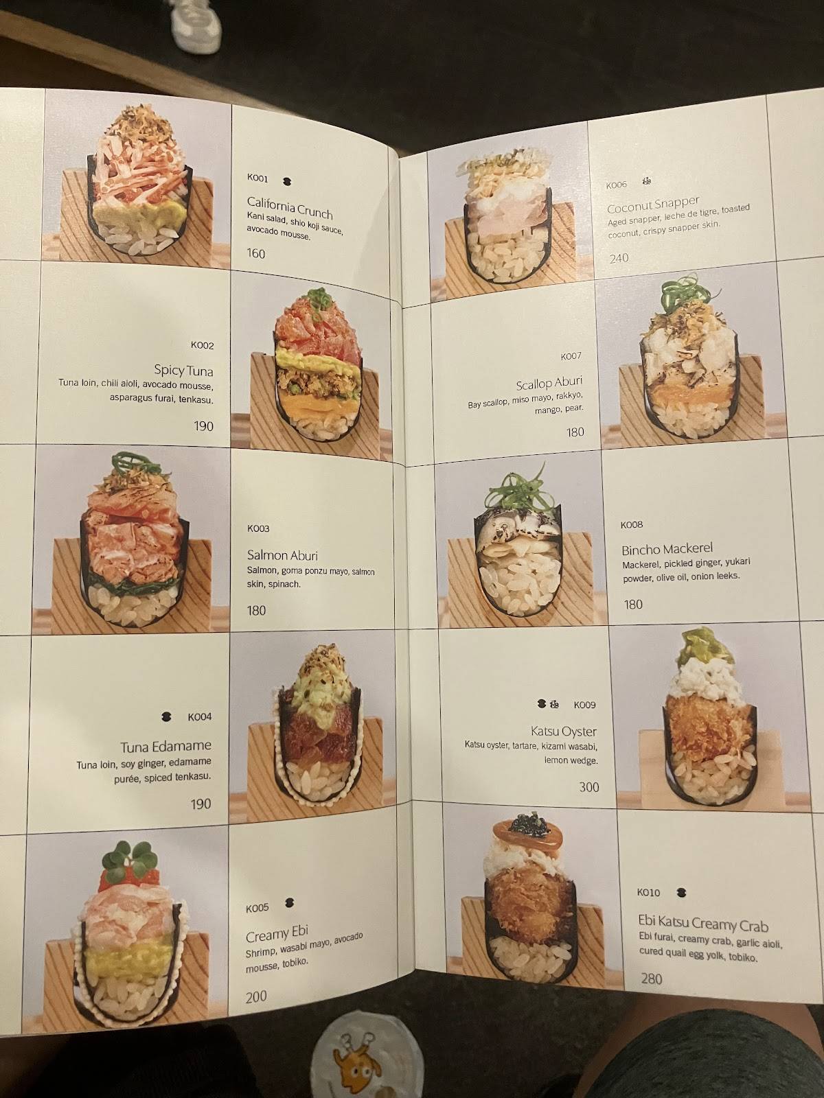 Menu at Kiwami - BGC restaurant, Taguig
