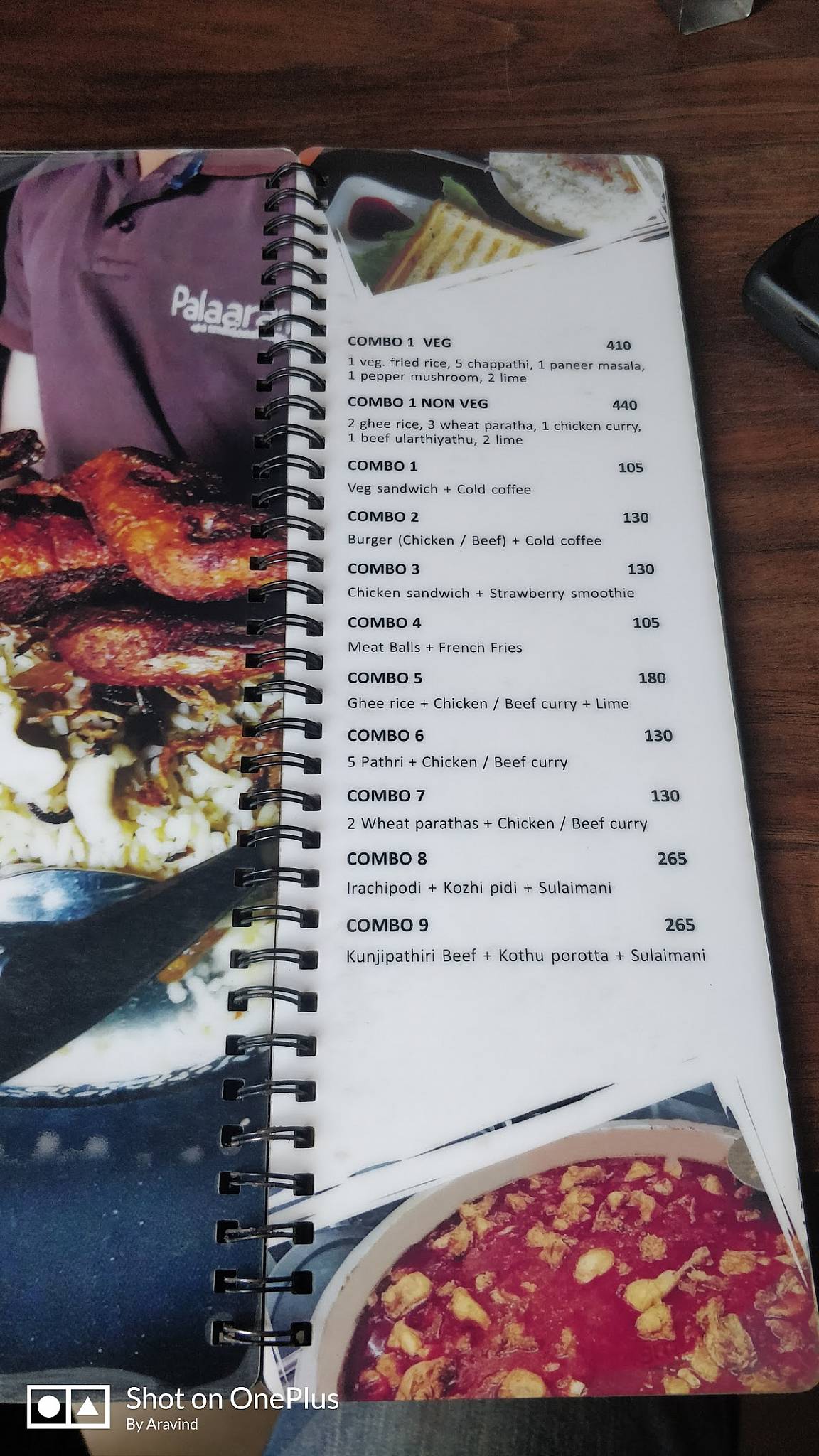 Menu at Palaaram Paravur, Kochi, Pullamkulam Rd