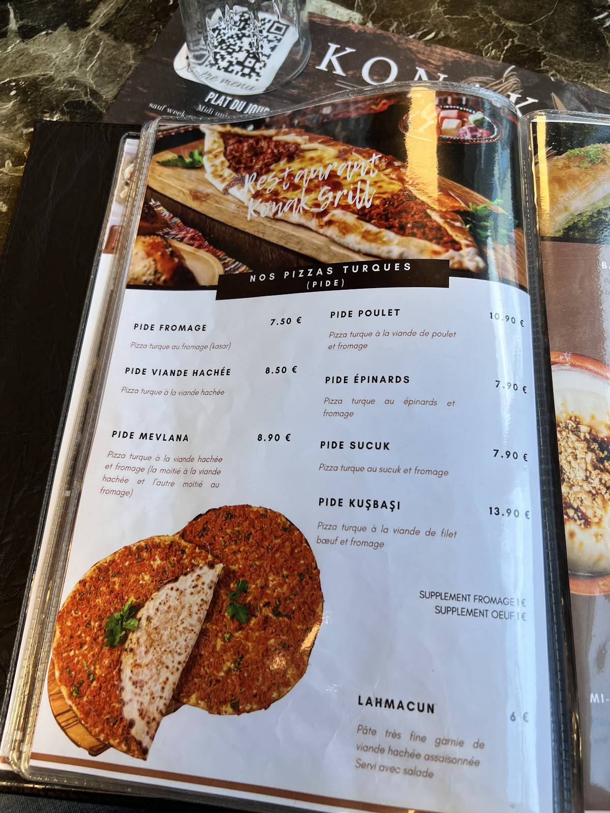 Menu au Konak Grill Pontarlier restaurant, Pontarlier
