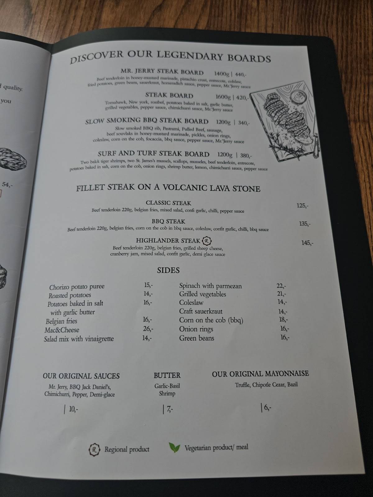 Menu at Mr'Jerry Restauracja & Steakhouse Kraków, Kraków